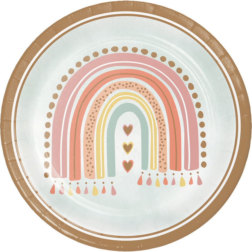 Boho Rainbow Lunch Plates – Party America
