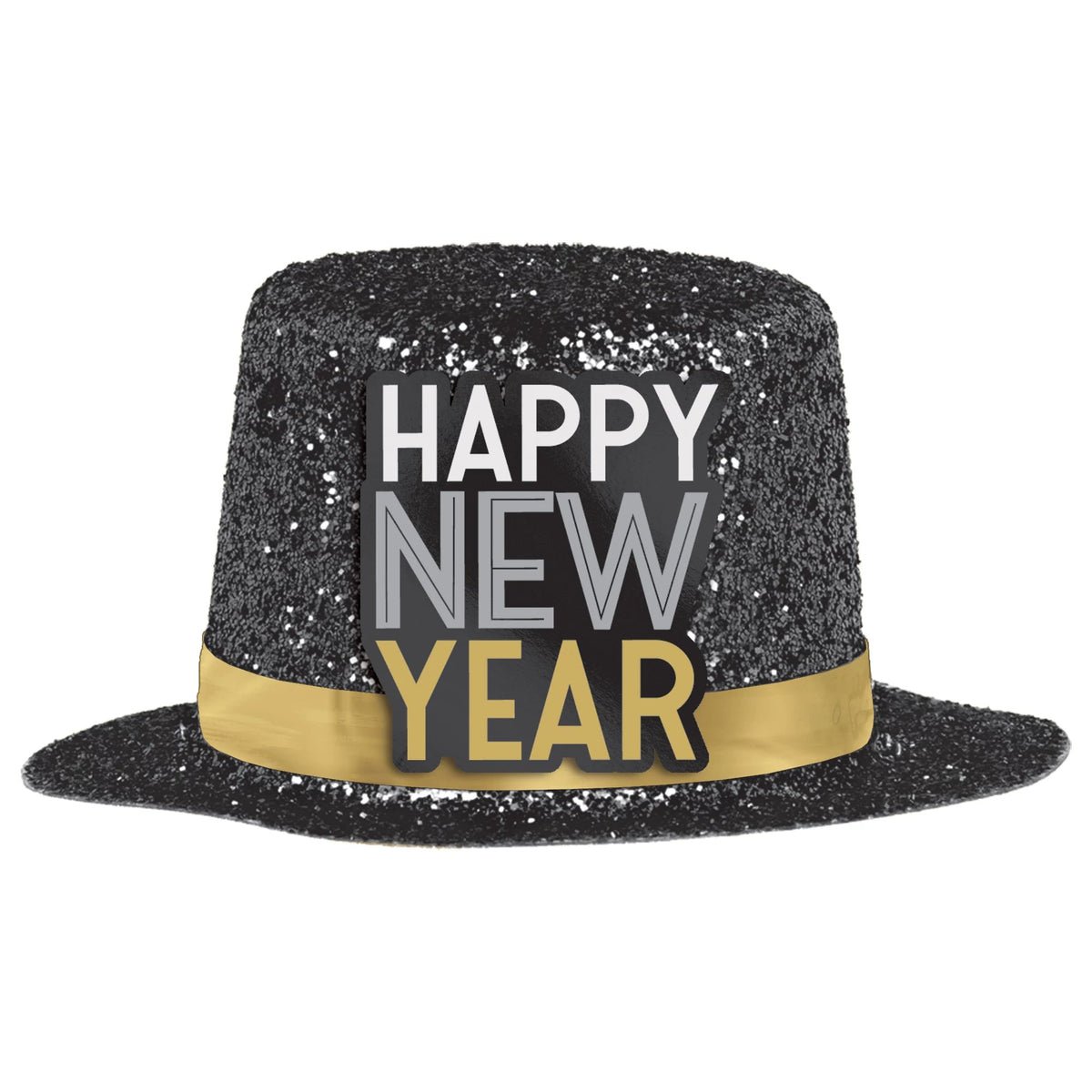 Happy New Year Mini Glitter Top Hat – Party America