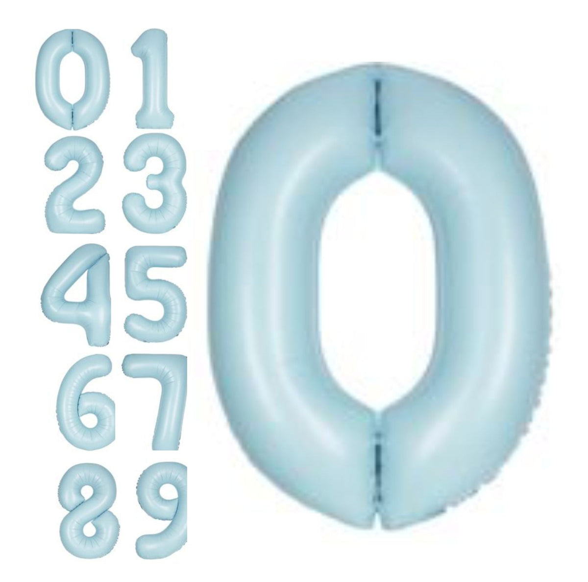 Jumbo Number Balloons Matte Light Blue – Party America