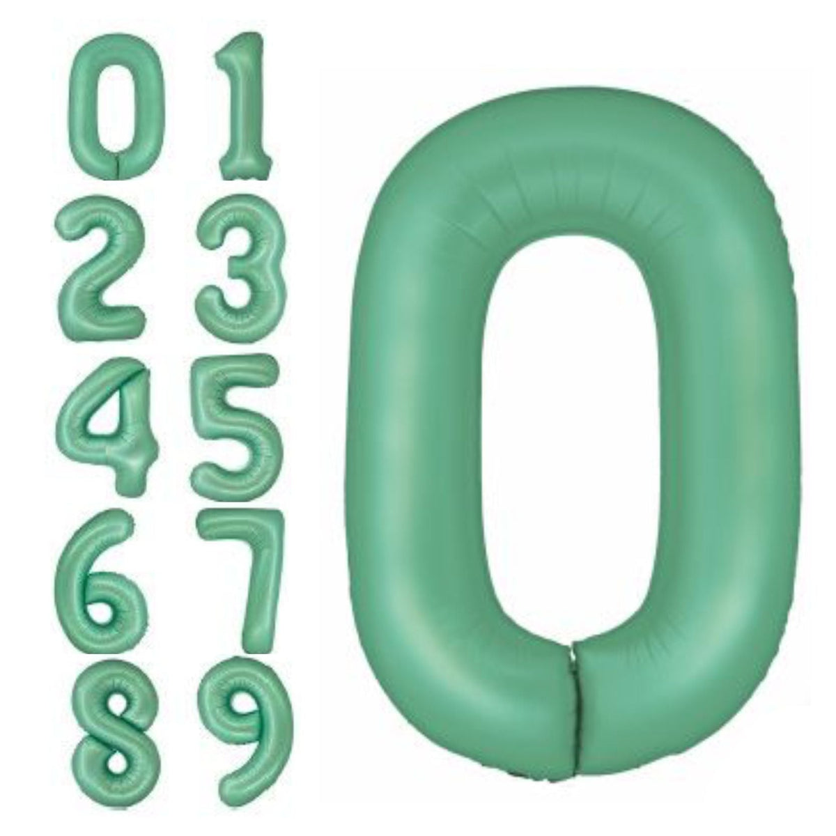 Jumbo Number Balloons Matte Mint – Party America