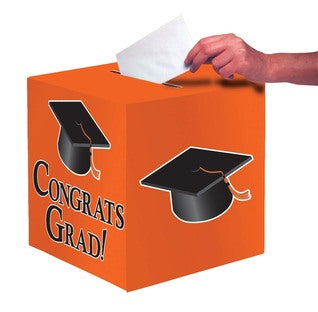 Congrats Grad Card Box - Orange – Party America