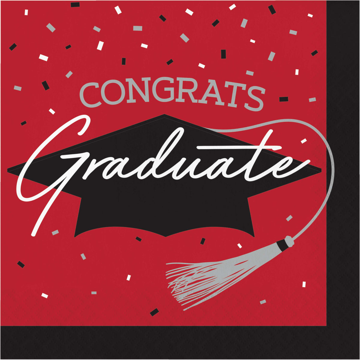 Congrats Graduate Lunch Napkins 36ct - Red – Party America