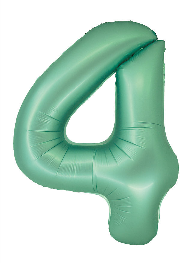 Jumbo Matte Mint Number 4 Balloon – Party America