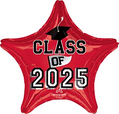 Class of 2025 Red 19" Foil Balloon – Party America
