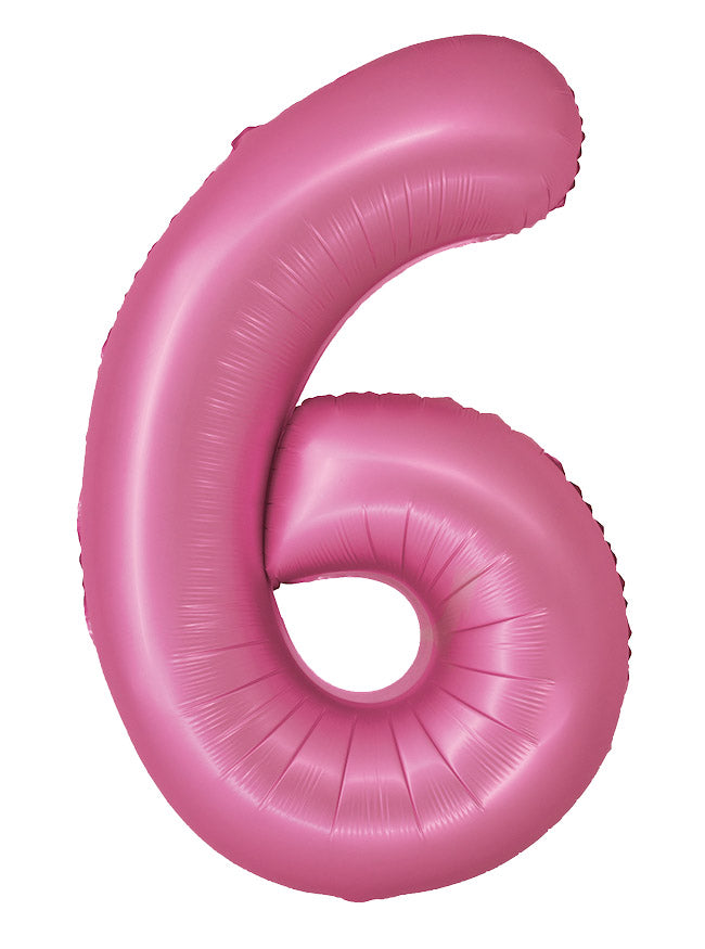 Jumbo Matte Pink Number 6 Balloon – Party America