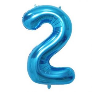 Jumbo Tropical Blue Number 2 Balloon – Party America