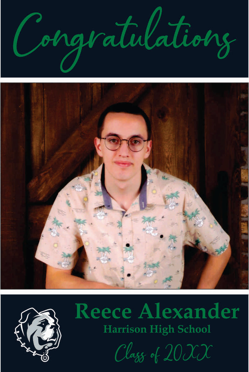 Harrison High School Graduation Easel Sign 24" x 36" GES05 – Party America