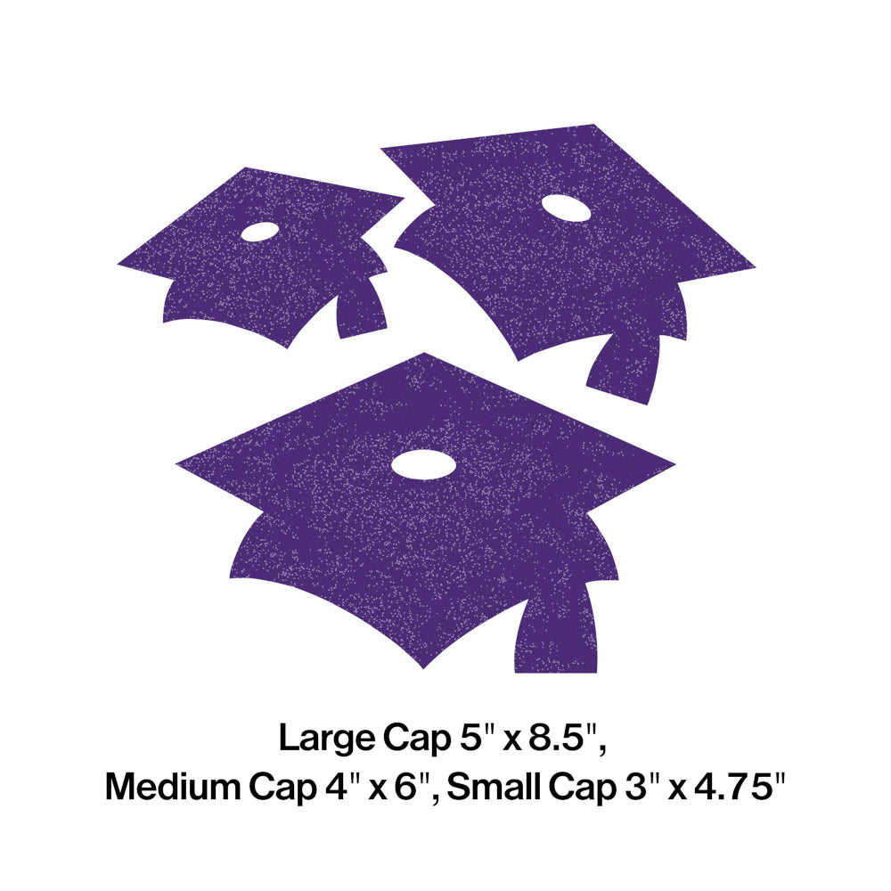 Grad Cap Cutouts Purple 3ct – Party America