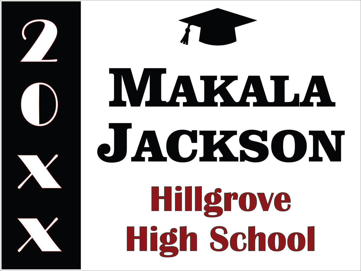 Hillgrove High School Graduation Yard Sign 18" x 24" GLS03 – Party America