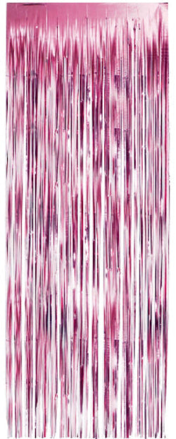 Pink Metallic Fringe Door Curtain and Backdrop – Party America