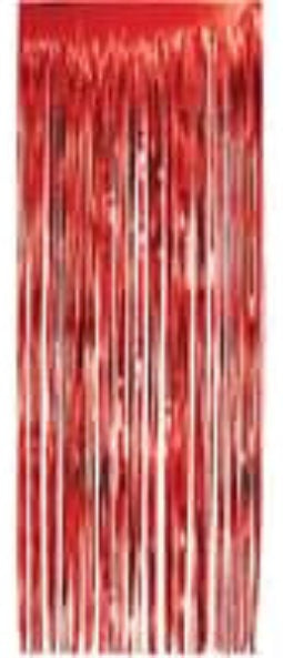 Red Metallic Fringe Door Curtain – Party America
