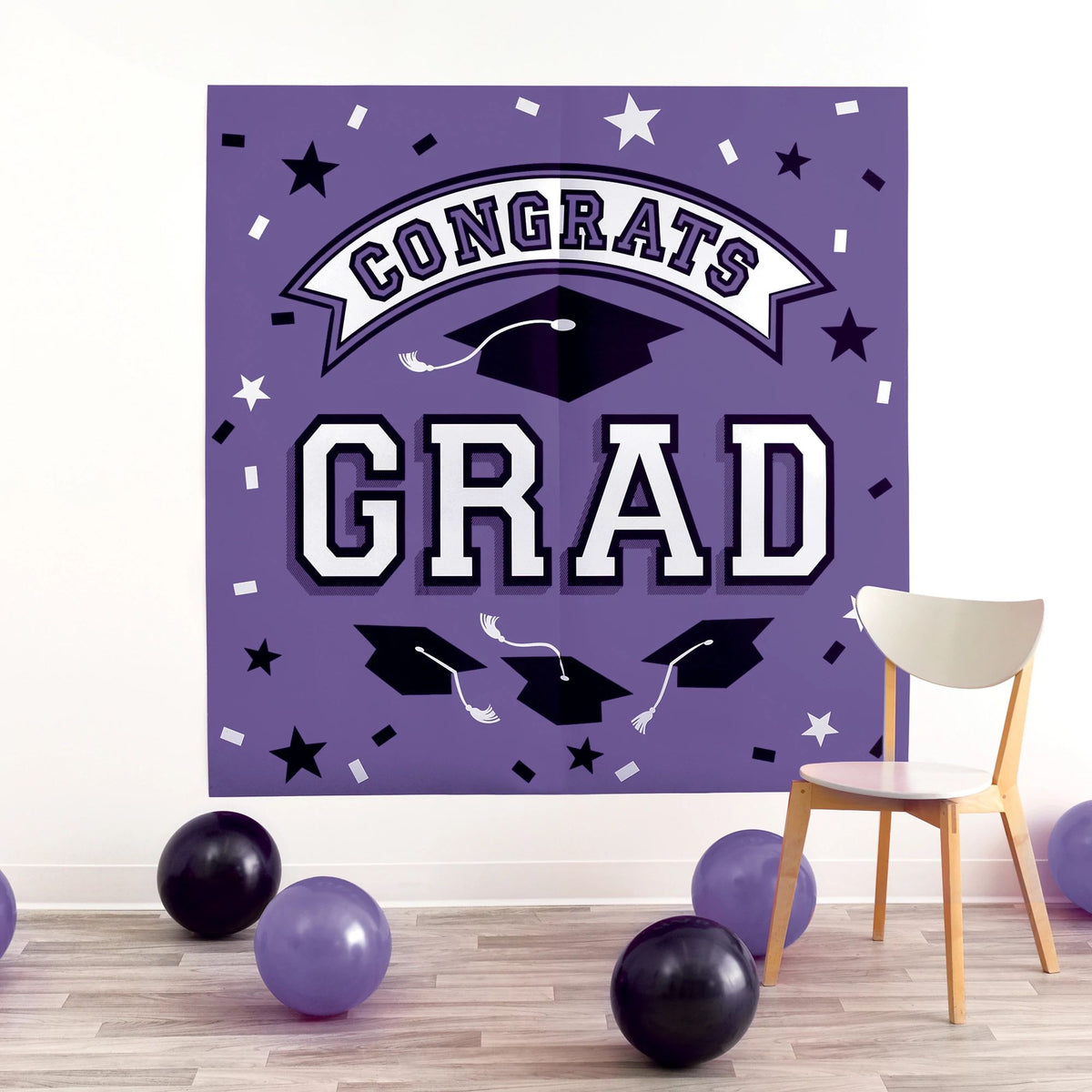 Graduation Backdrop - Purple – Party America