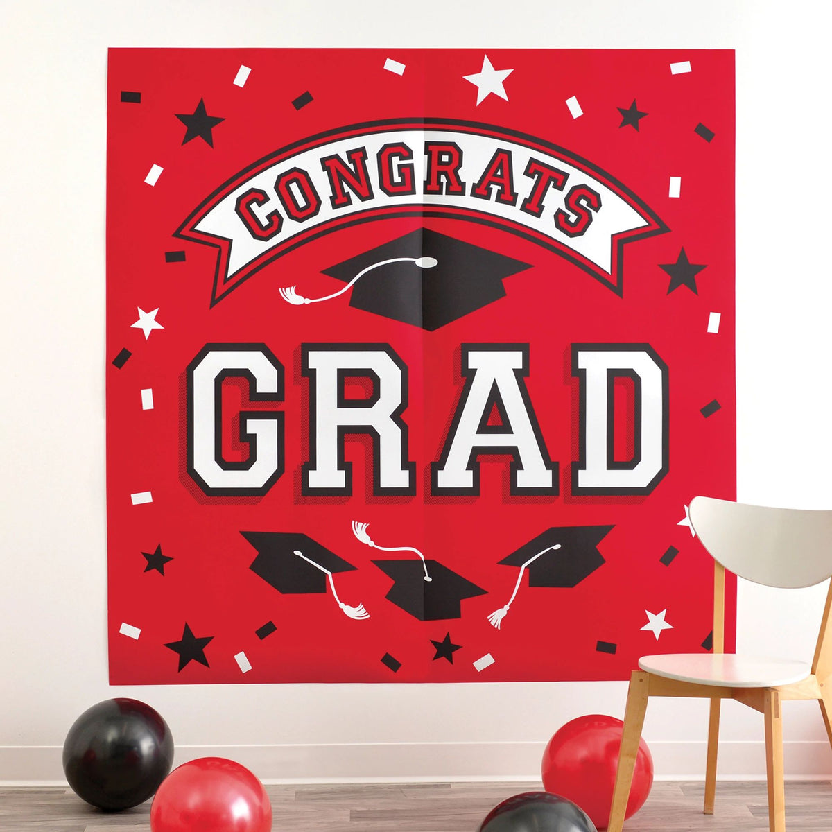 Graduation Backdrop - Red – Party America
