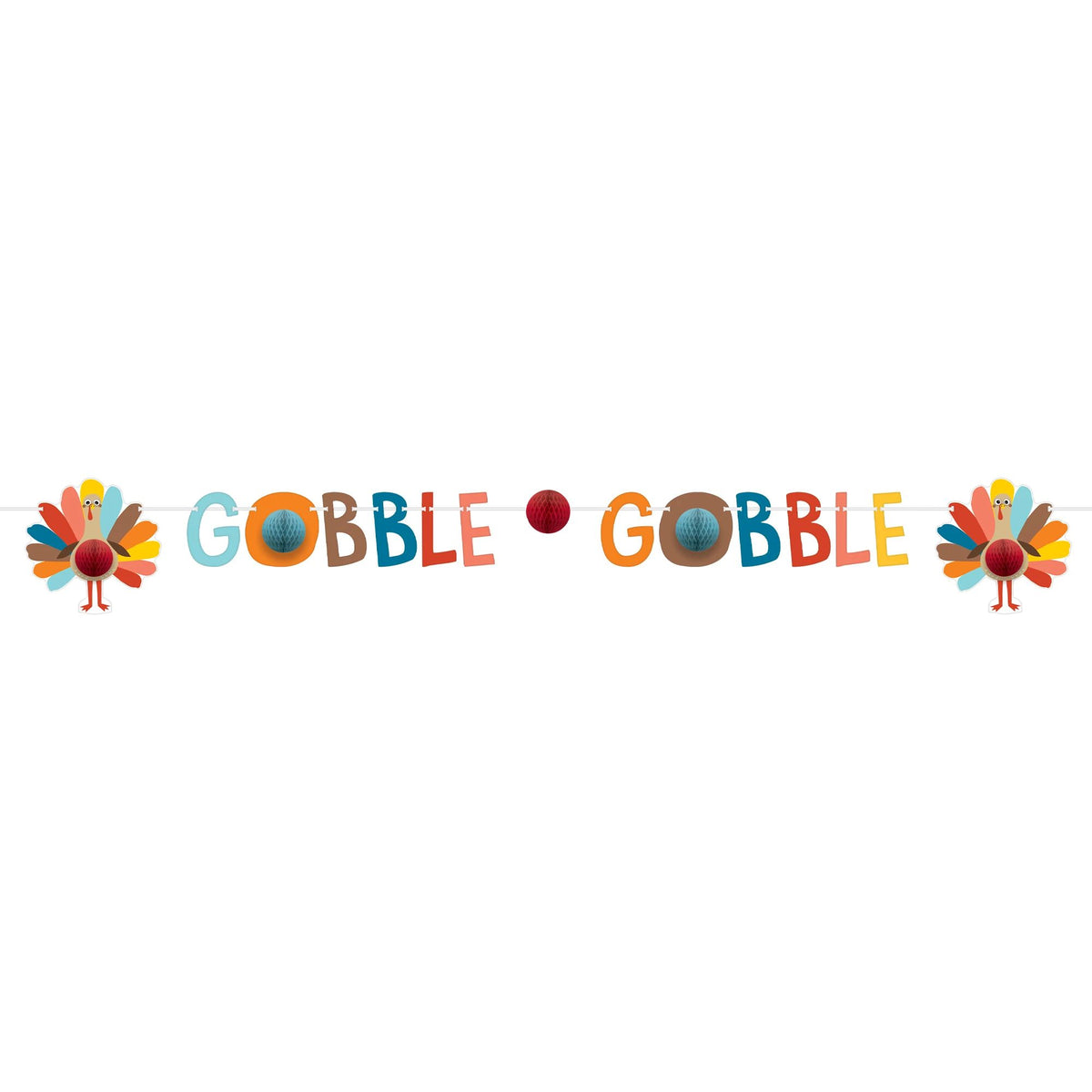 Gobble Gobble Turkey Day Banner – Party America
