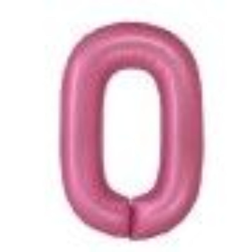 Jumbo Matte Pink Number 0 Balloon – Party America