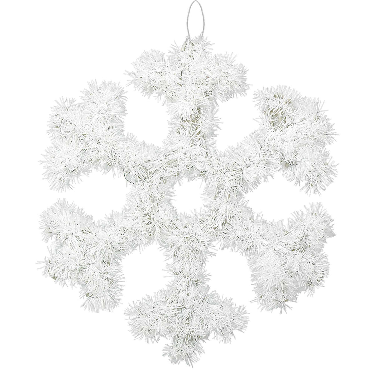 White Tinsel Snowflake 12 inch – Party America