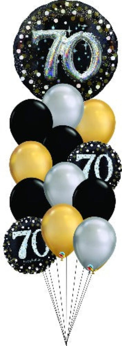 Sparkling 70 Balloon Deluxe Floor Bouquet OB11 – Party America