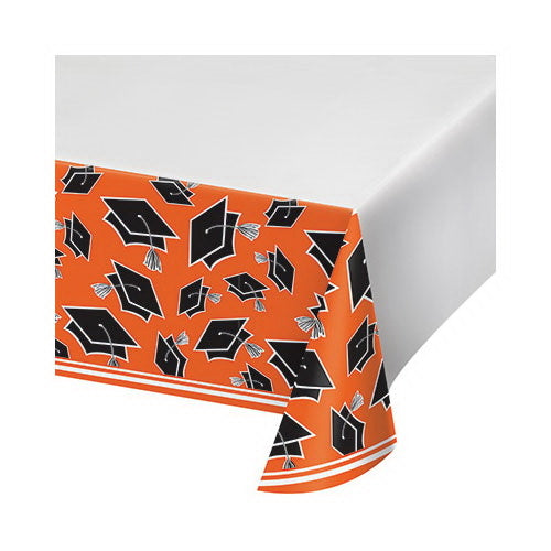 Grad Cap Orange Tablecover – Party America
