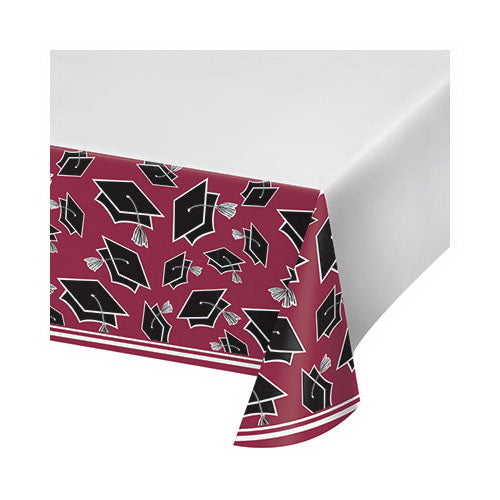 Grad Cap Burgundy Tablecover – Party America