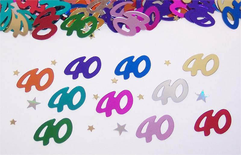 40th Birthday Confetti | Party Supplies, Decorations & Favors by ...