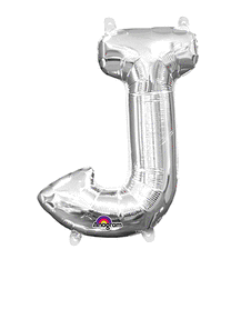 Air-Filled Silver Letter J Balloon | Party Supplies, Decorations ...